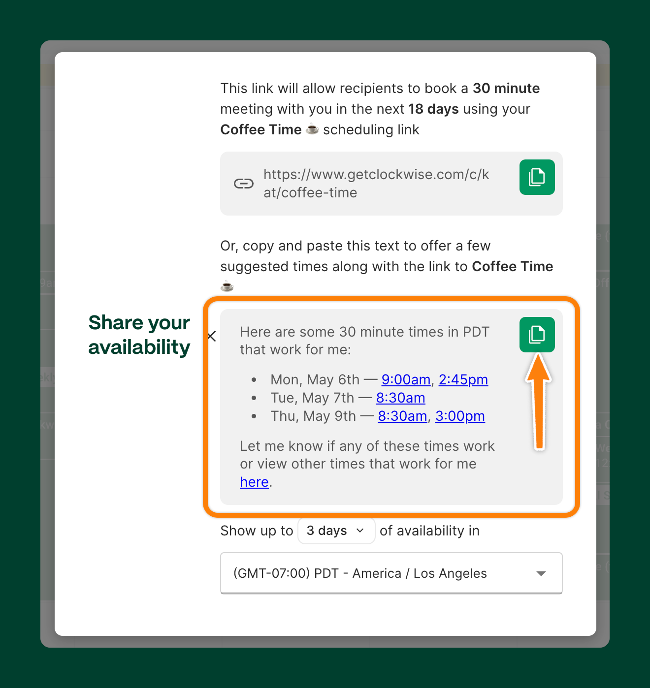 Group Scheduling Links - Clockwise Knowledge Base