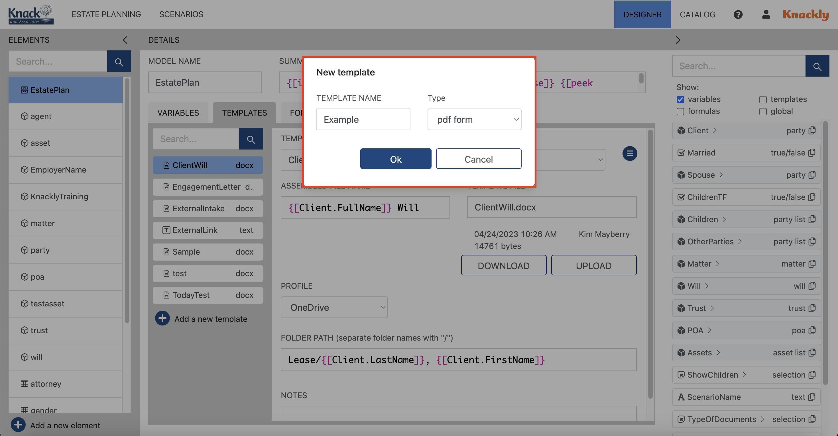 Using the PDF Designer - Knackly Support Center