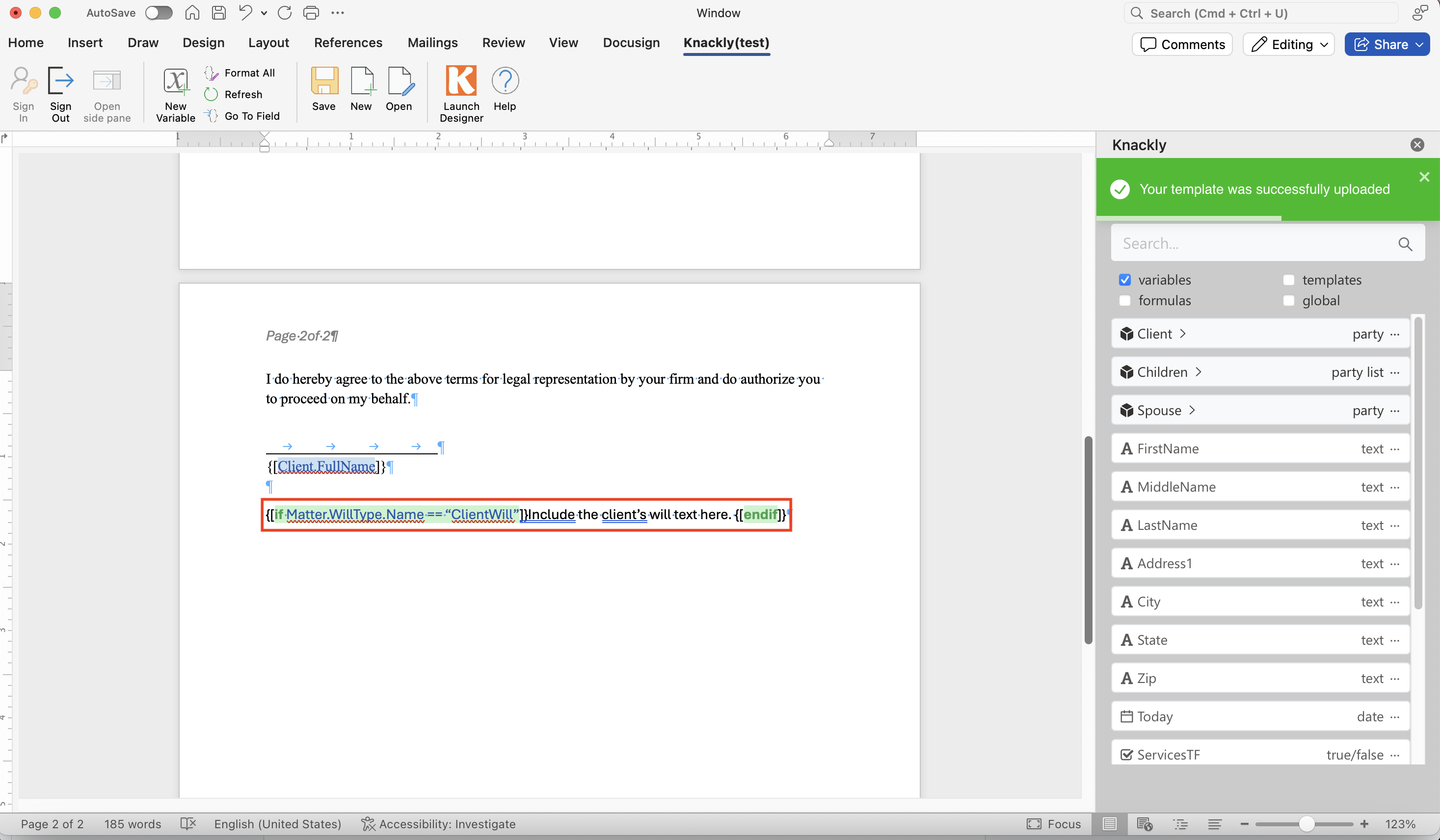 Selection Variable Labels - Knackly Support Center