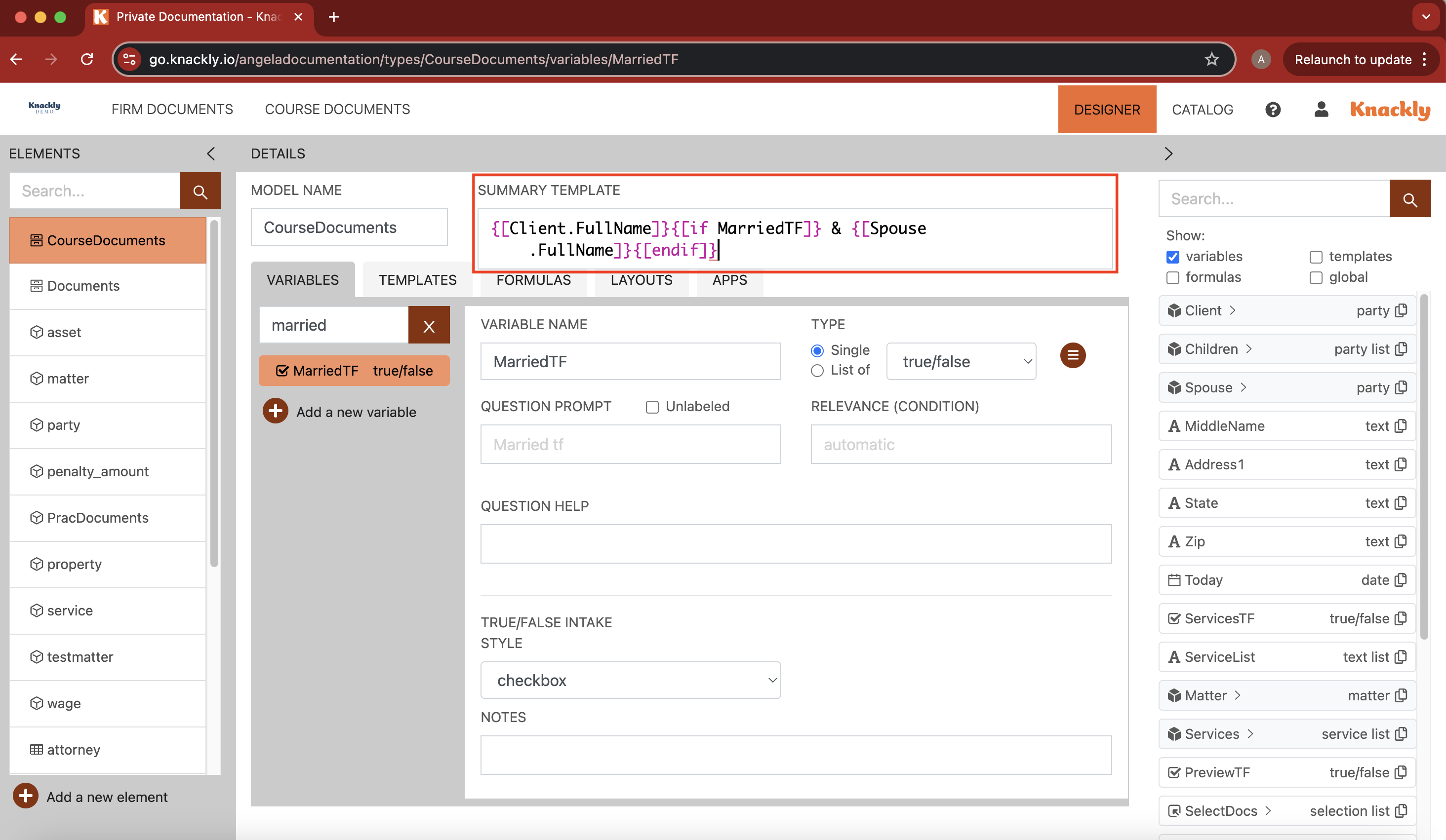 Why Are These Variables Appearing in the Interview? - Knackly Support Center