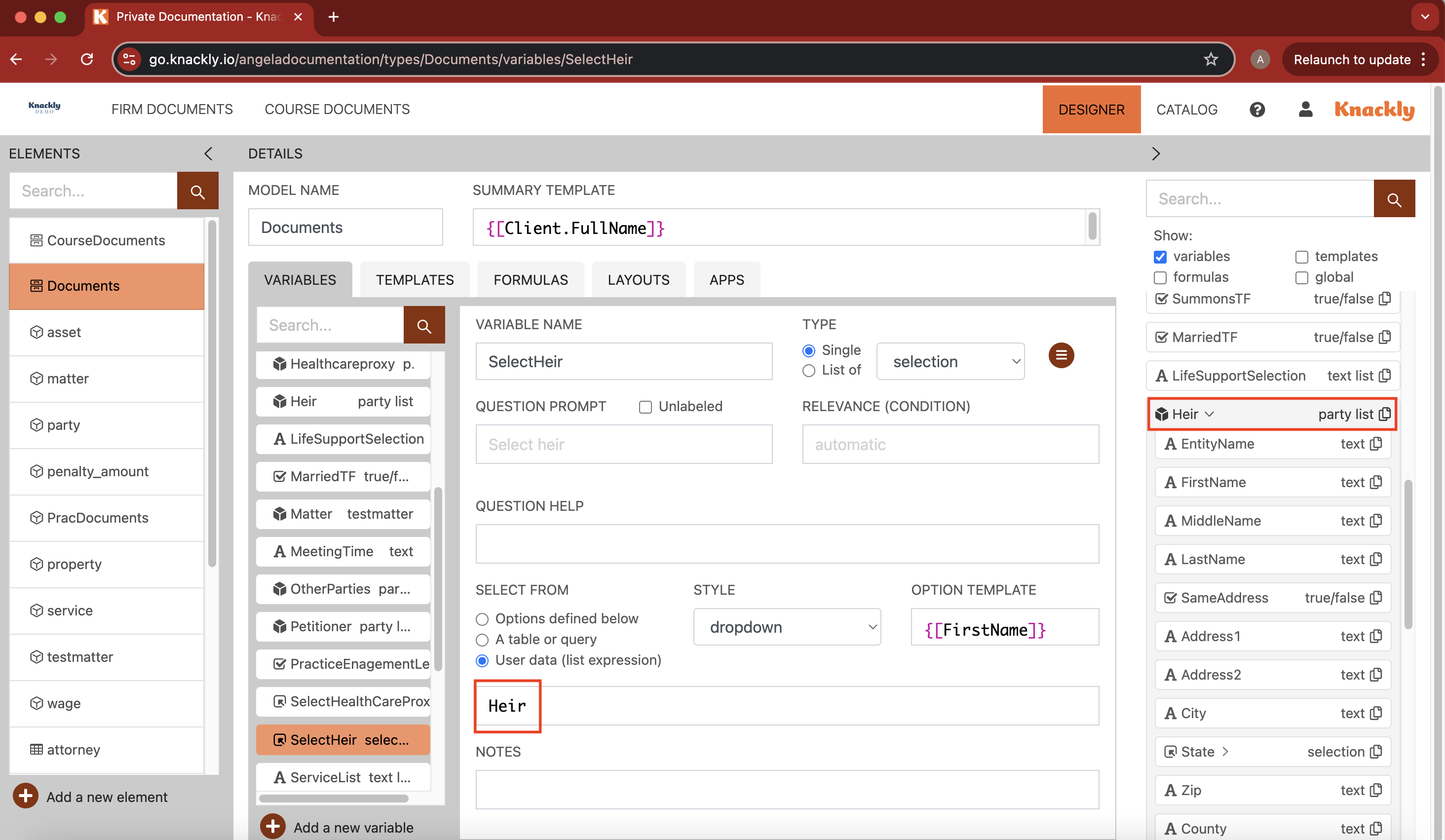 Why Are These Variables Appearing in the Interview? - Knackly Support Center