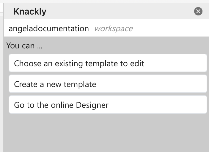 Navigating the Word Designer Add-in - Knackly Support Center