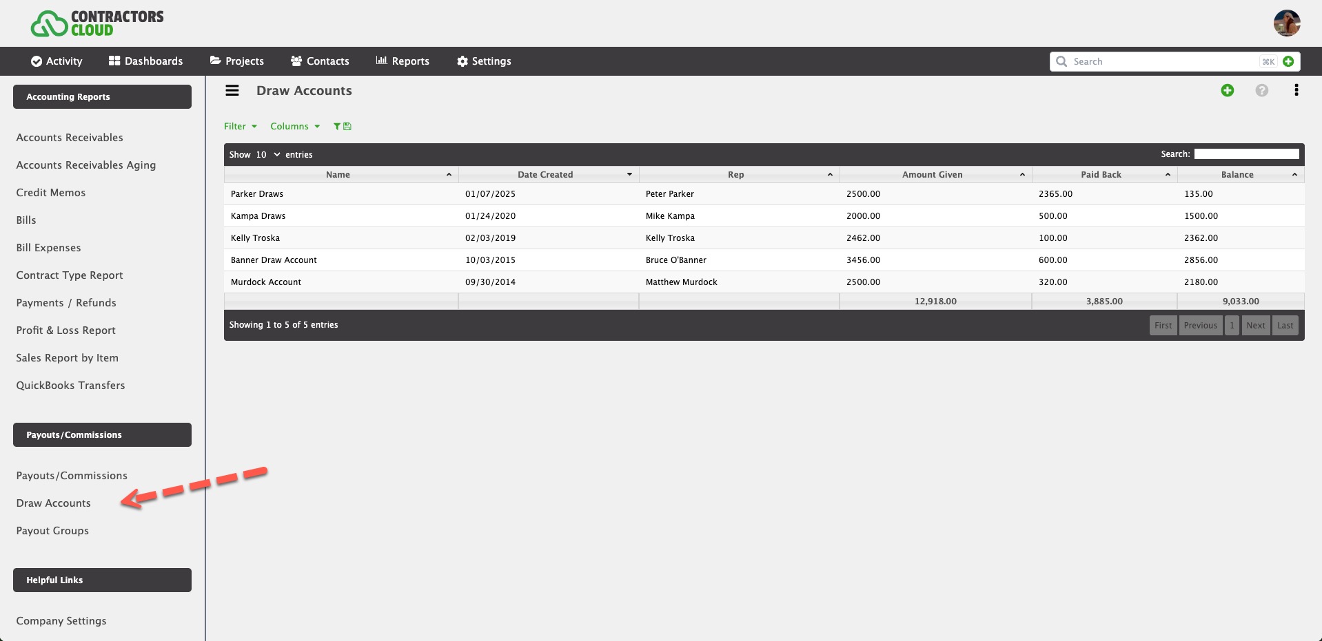 Draw Account Overview - Contractors Cloud Knowledge Base