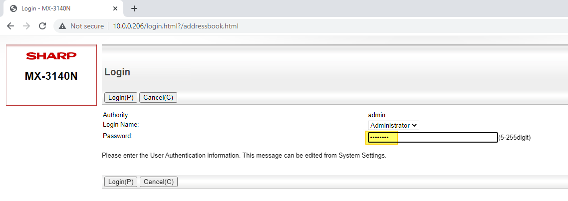 Adding/Removing user in MX3140 Copier - Breen Design Group Knowledge Base