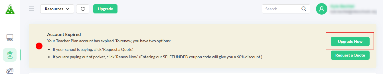 Renewing Teacher Plan Accounts for Those Paying Out of Pocket - MathFactLab Knowledge Base